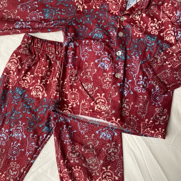 Mon Petit | Pajamas | Charming Robot Kids Pajama Set Red And Blue ...